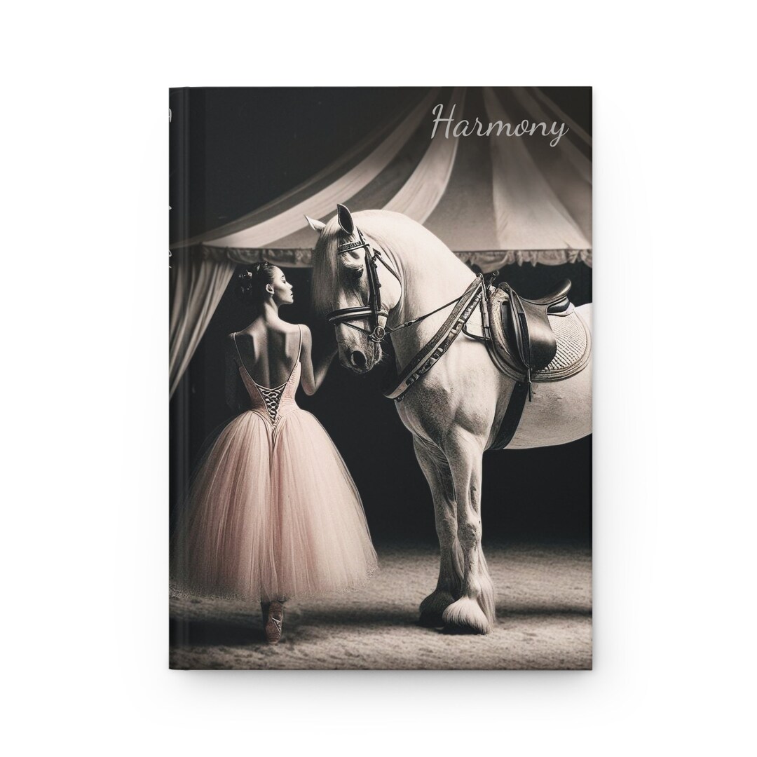 Hardcover Vintage Circus Theme Journal Ballerina and White Horse ...