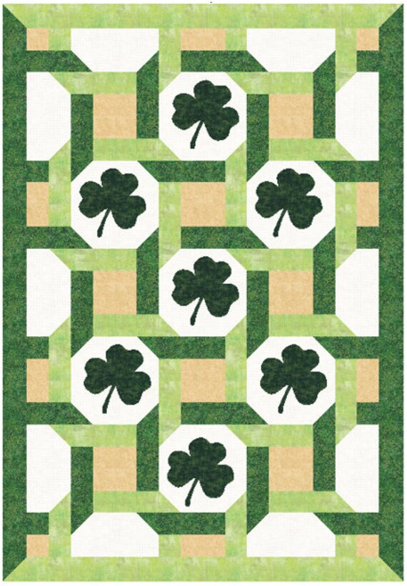 Seven Shamrocks Digital Quilt Pattern | Etsy