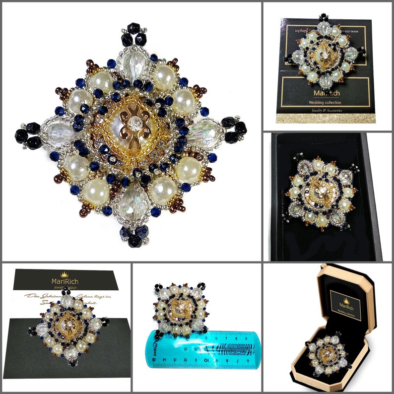 Zauberhafte Weis-blaue Medaille Wappen Brosche Kaiser-orden - Etsy ...