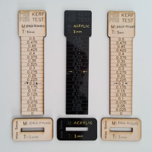 Kerf Test/tool for Laser Cutter. Materials up to 16mm (5/8'') [digital ...