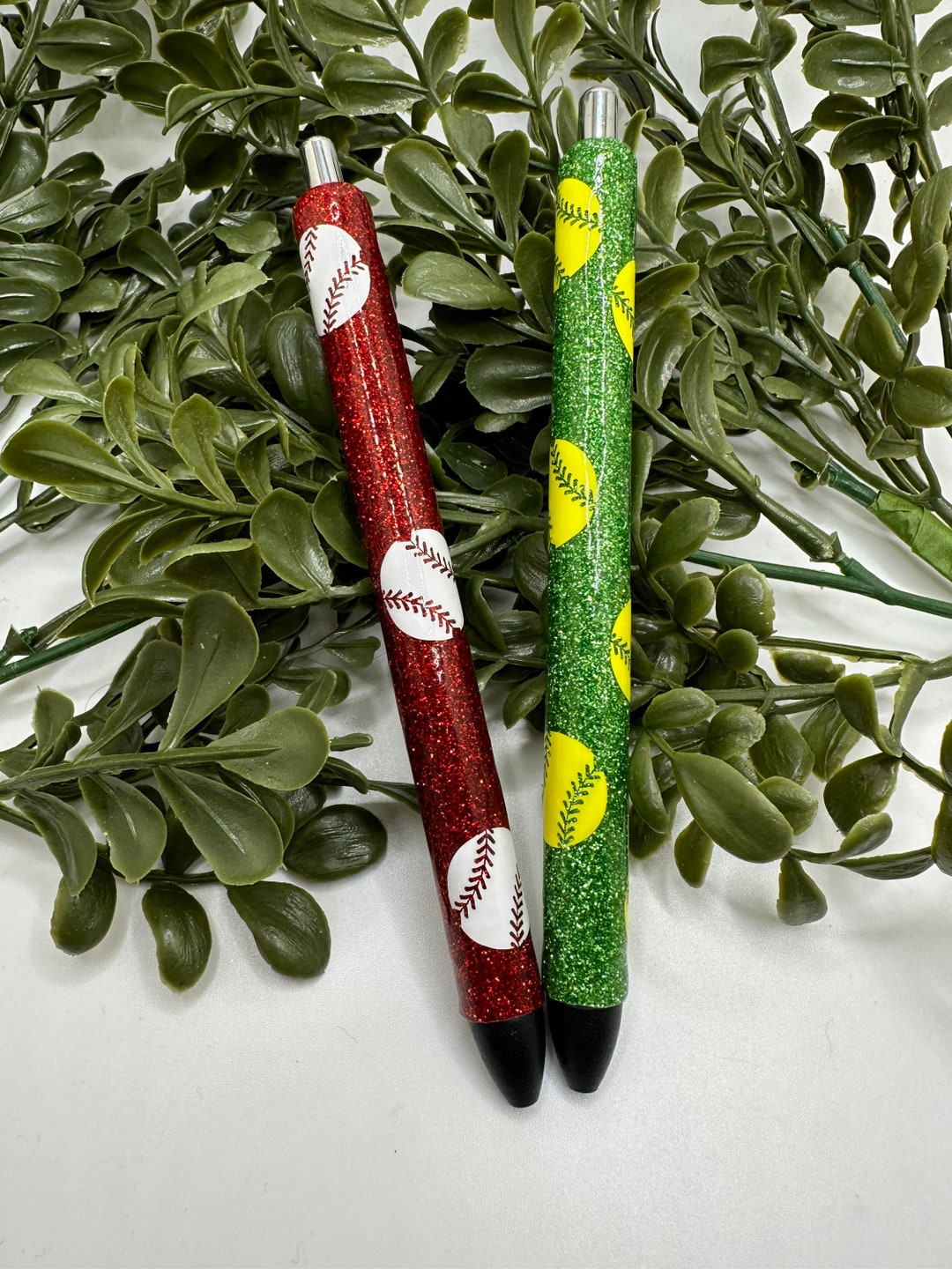 Baseball and Softball Glitter Pens - Etsy
