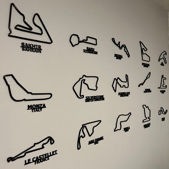 F1 Tracks Wall Art / Race Track Wall Art - Etsy Australia