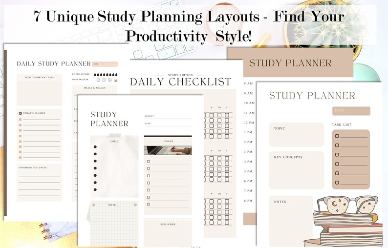 Deluxe Student Planner Printable | Academic Planner | Study Planner ...
