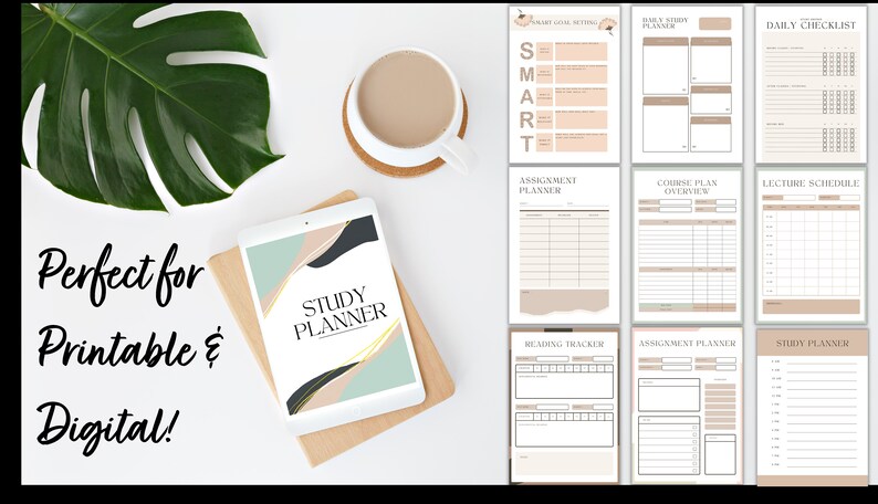 Deluxe Student Planner Printable Academic Planner Study Planner Course ...