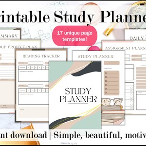 Deluxe Student Planner Printable Academic Planner Study Planner Course ...