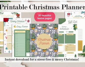 Merry Christmas Printable Planner Size Large 8.5 X 11 PDF - Etsy