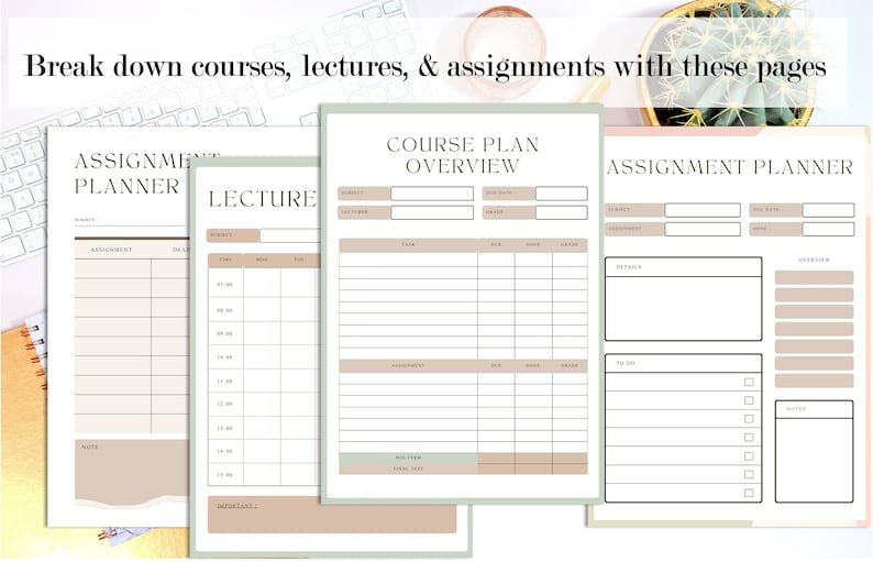 Deluxe Student Planner Printable | Academic Planner | Study Planner ...