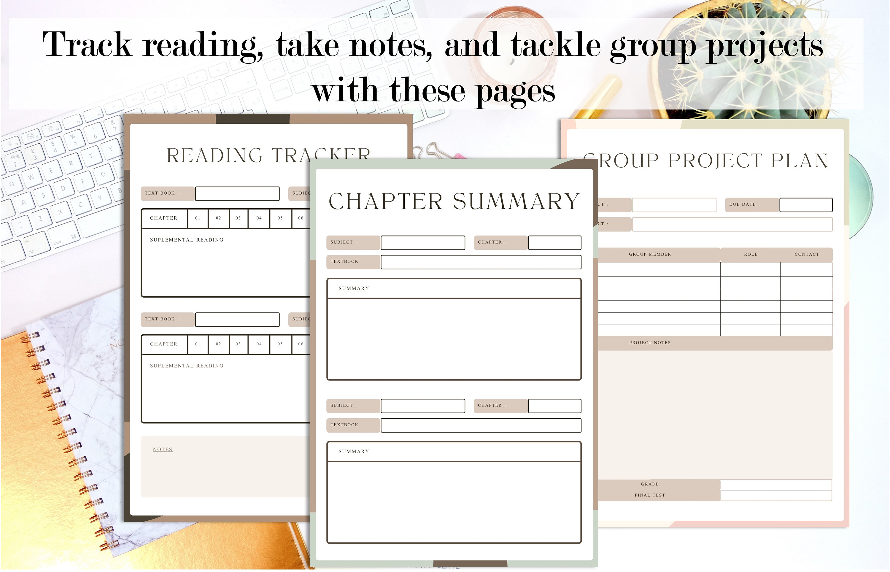 Deluxe Student Planner Printable | Academic Planner | Study Planner ...
