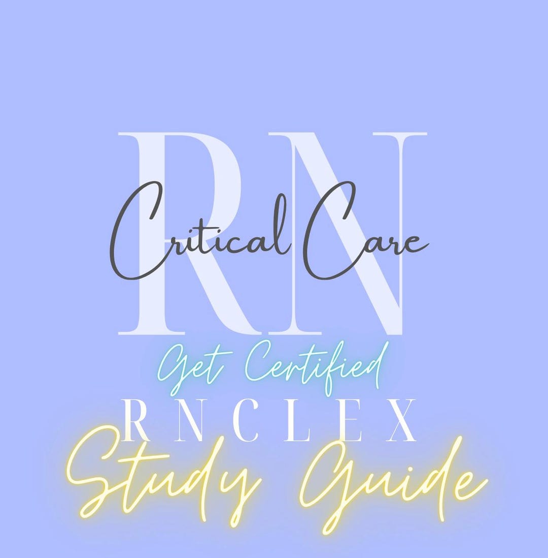 Pediatric CCRN Exam Study Guide - RNCLEX - Etsy