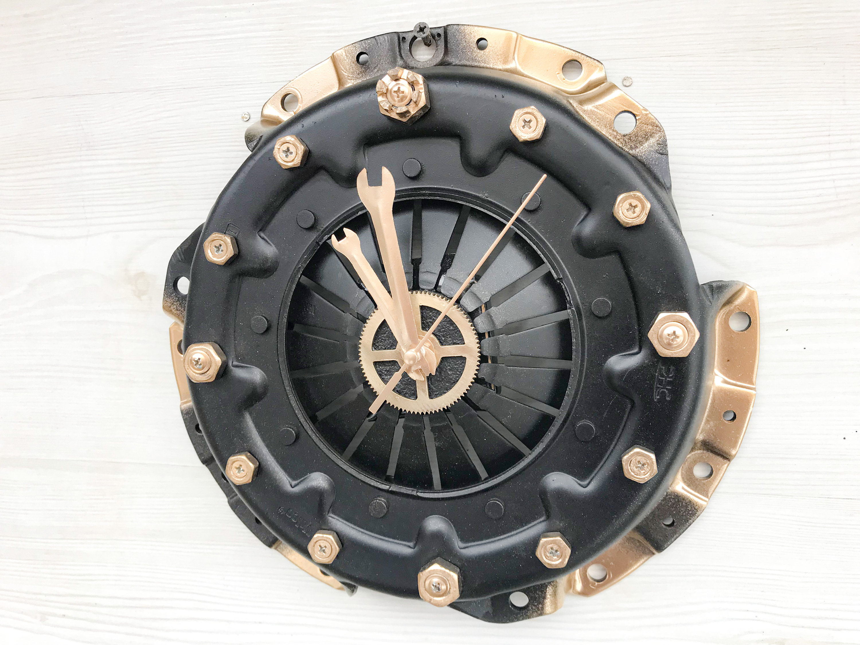 Upcycled Clock. Industrial Design Clock. Urban Style Wall Clock. Metal ...