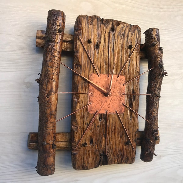Rustic Wall Clock - Etsy