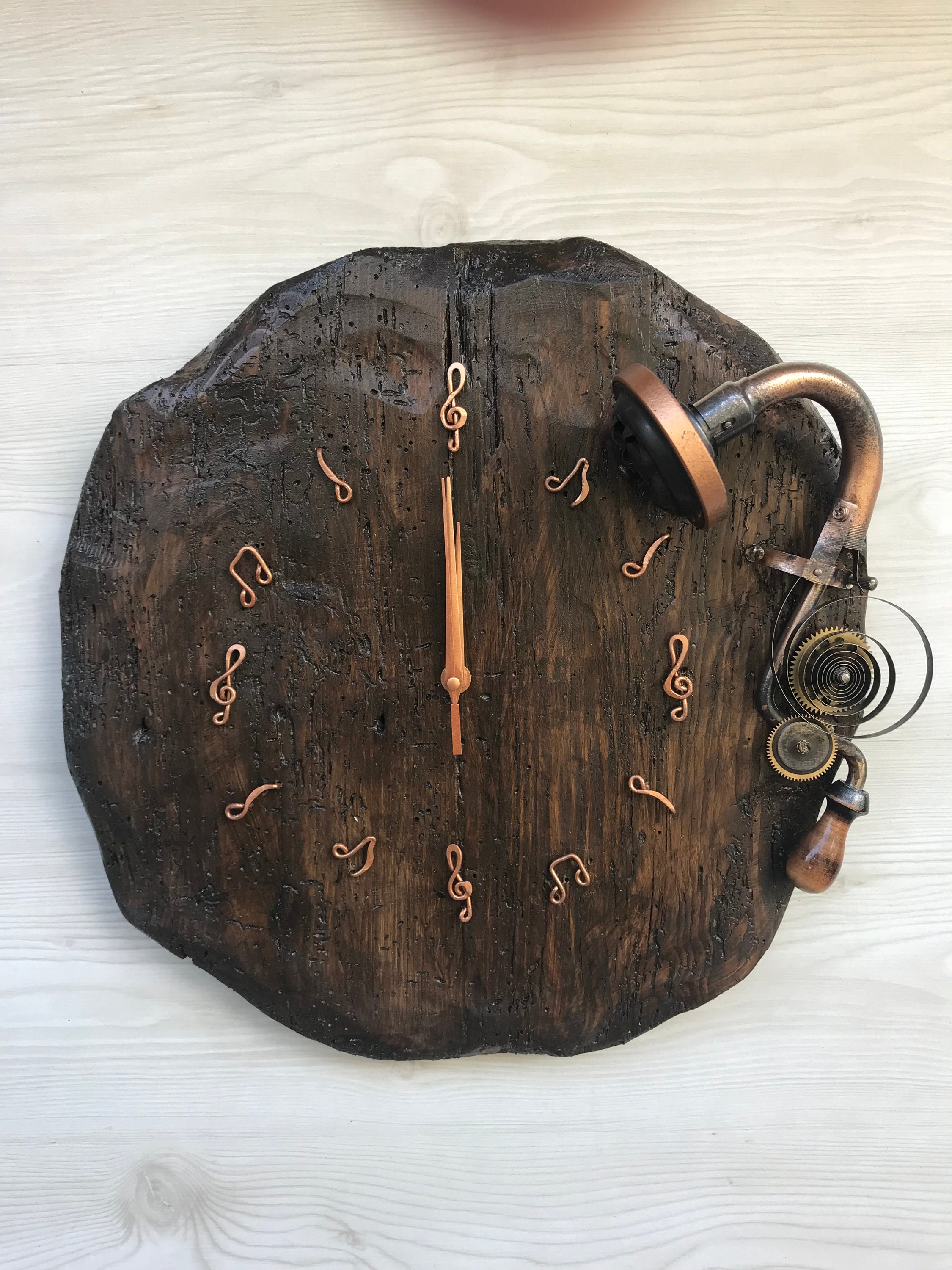 Upcycled Gramophone Clock, Retro Wall Clock, Vintage Wall Clock, Unique ...