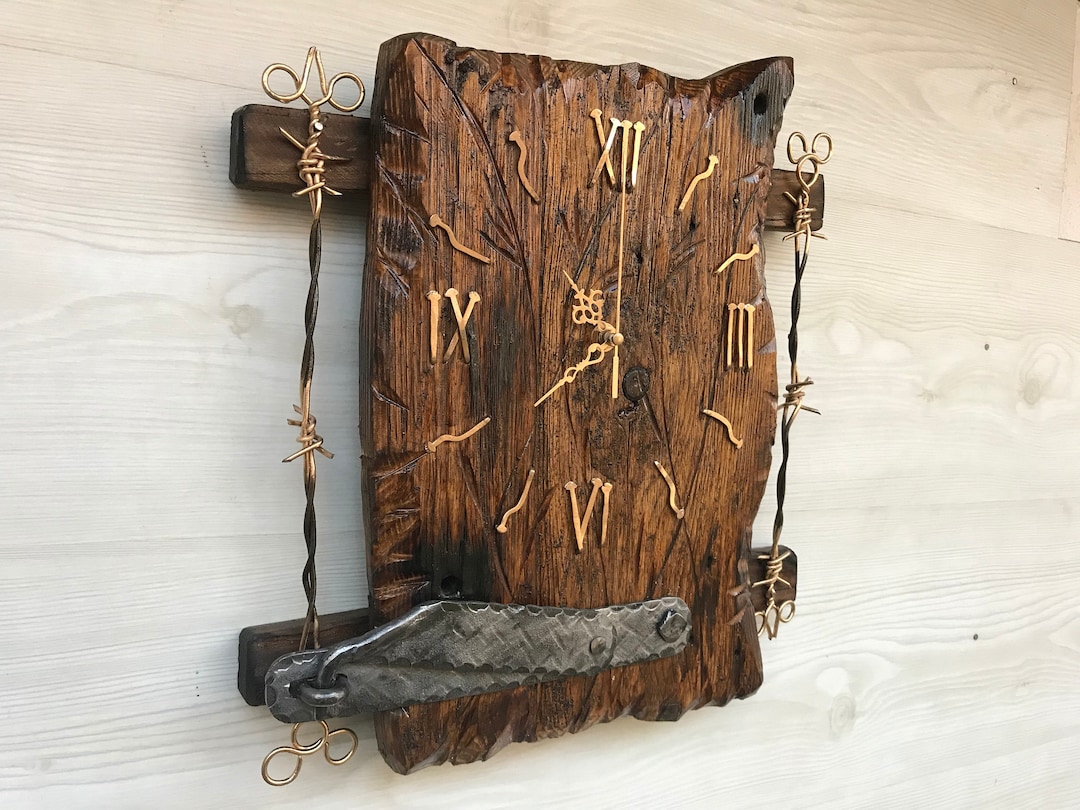 Large Wall Clock, Wooden Clock, Wood Clock, Wall Clock From Wood ...