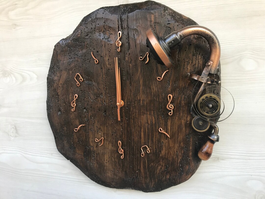 Upcycled Gramophone Clock, Retro Wall Clock, Vintage Wall Clock, Unique ...