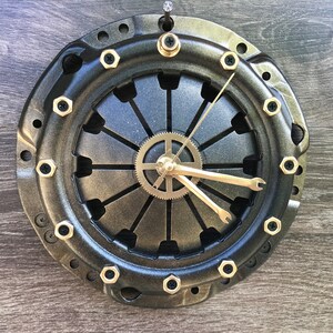 Wall Clock. Industrial Clock. Handmade Gift. Upcycled Car Parts. Brake ...