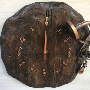 Upcycled Gramophone Clock, Retro Wall Clock, Vintage Wall Clock, Unique ...