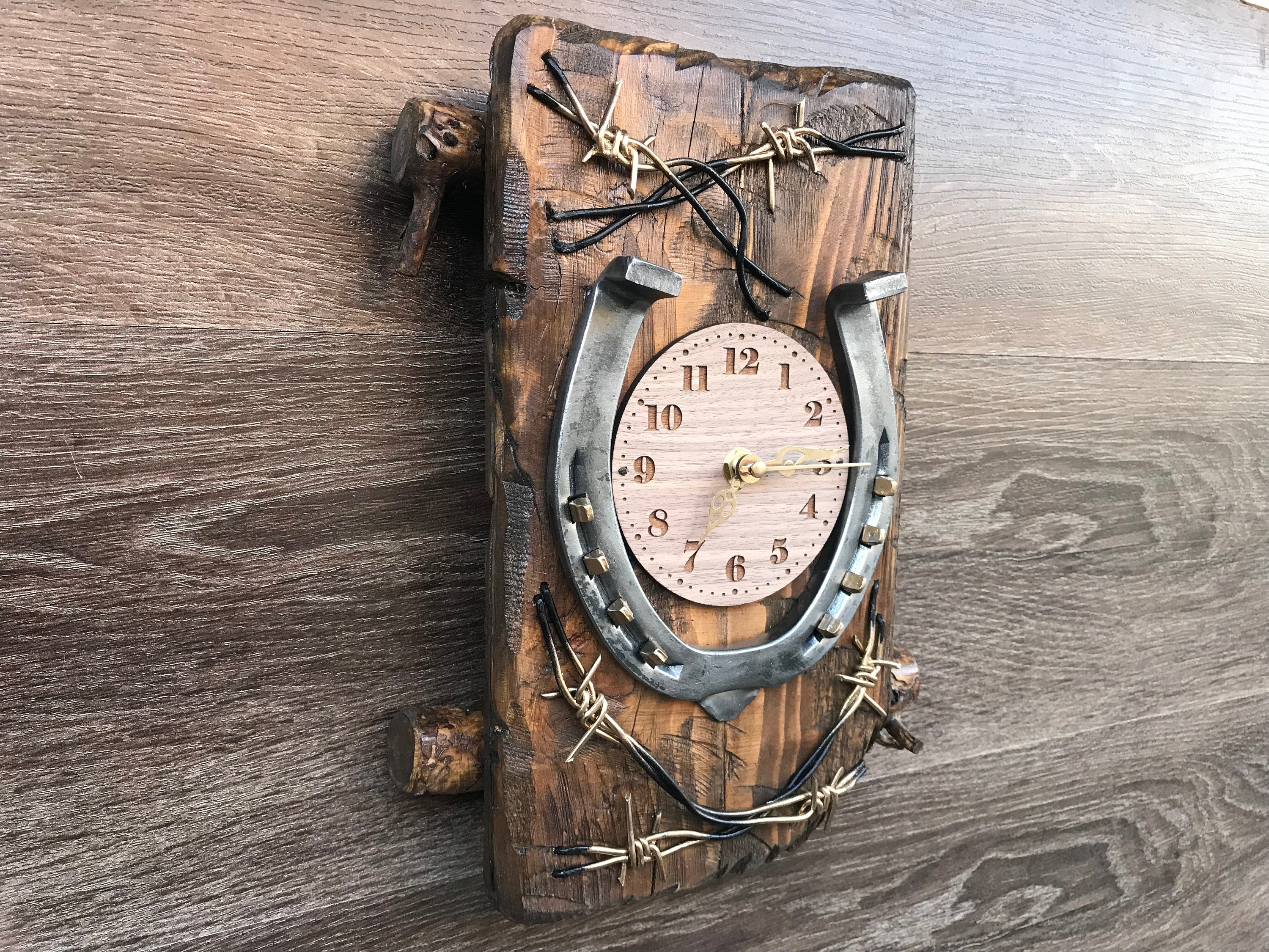 Handmade Wall Clock From Old Wood, 100% Wooden Wall Clock, Wall Clock ...