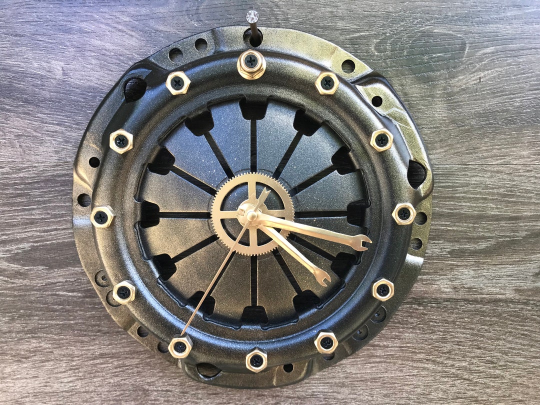 Wall Clock. Industrial Clock. Handmade Gift. Upcycled Car Parts. Brake ...