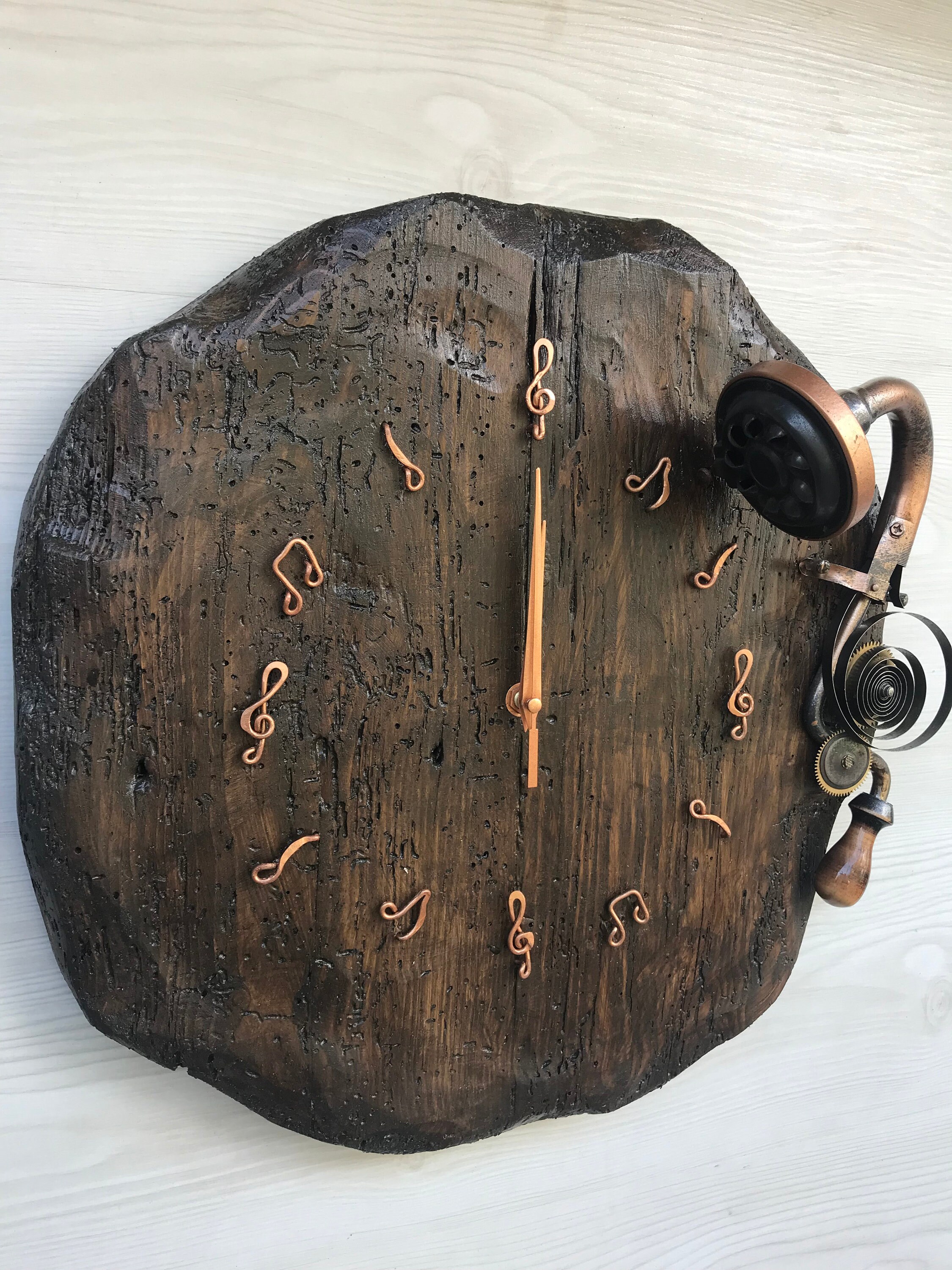 Upcycled Gramophone Clock, Retro Wall Clock, Vintage Wall Clock, Unique ...