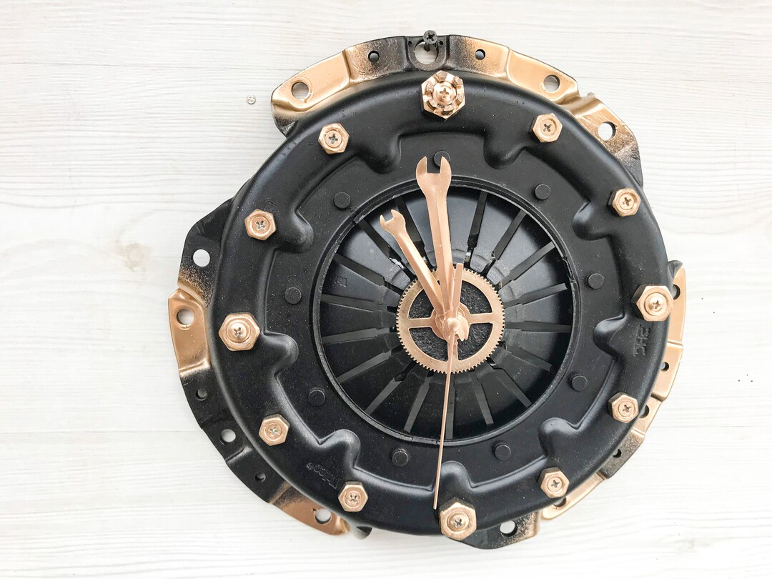 Upcycled Clock. Industrial Design Clock. Urban Style Wall Clock. Metal ...