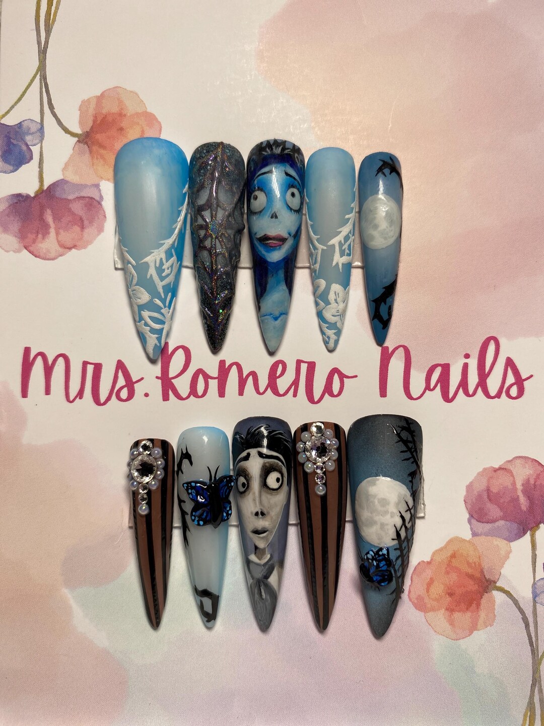 Corpse Bride Nail Set - Etsy