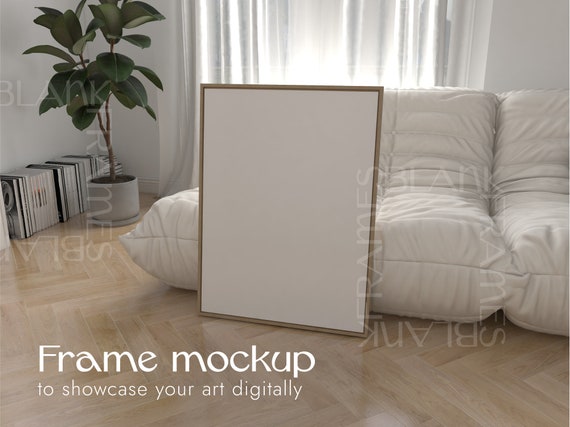 Interior Mockup Frame on Floor Frame Mockup Living Room | Etsy