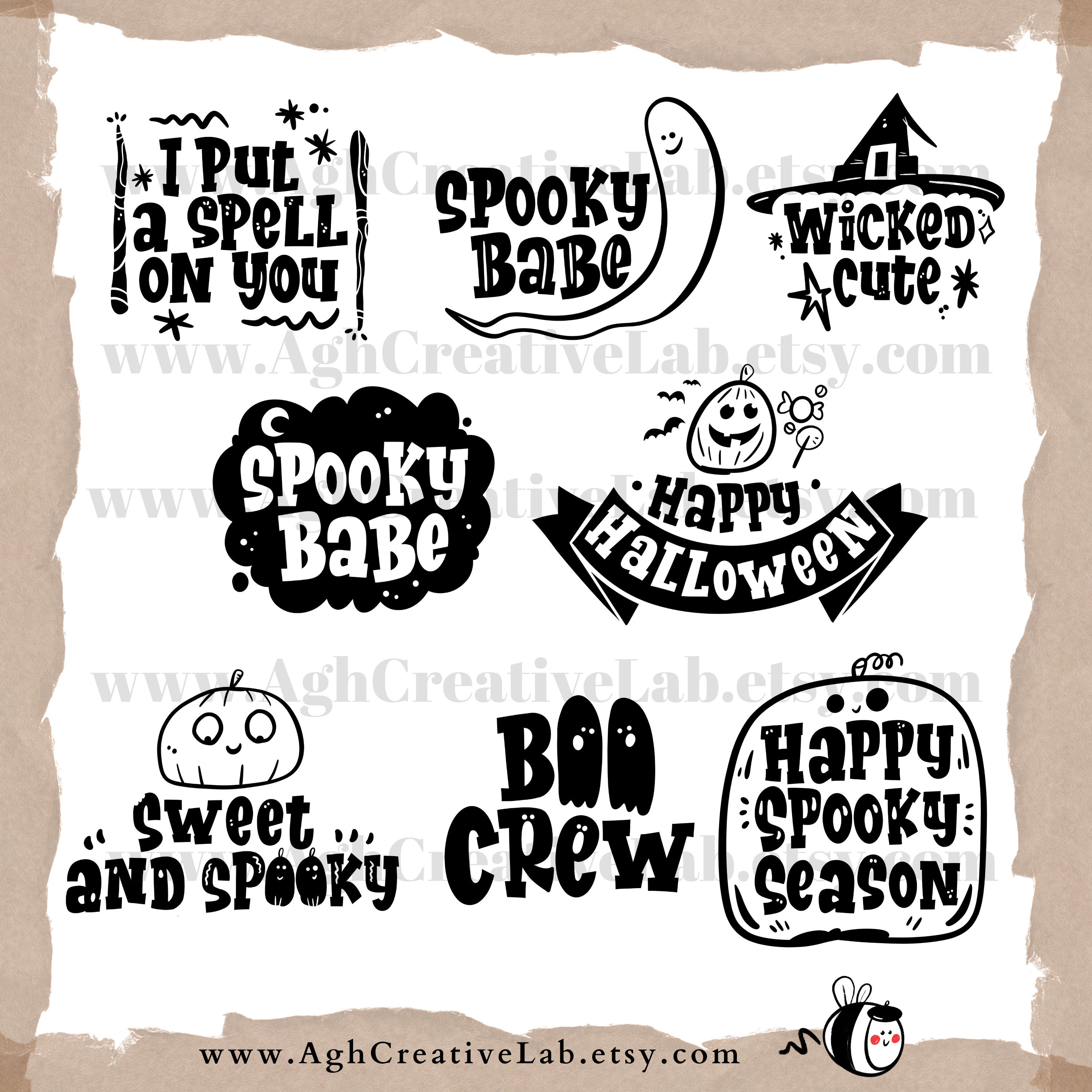 Halloween Procreate Stamp Procreate Halloween Quote Overlay Tshirt ...