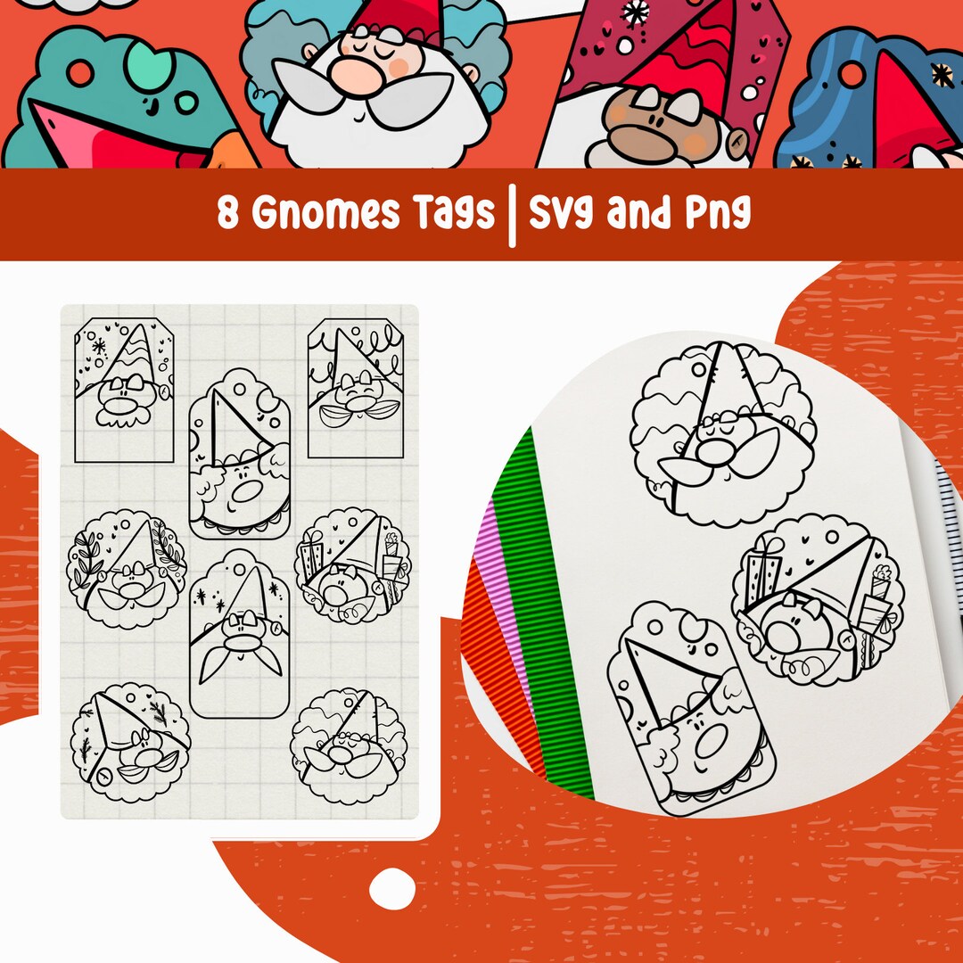Gnome Christmas Tags Gnomes Svg Christmas Gnome Svg Gnome Clipart Gnome ...