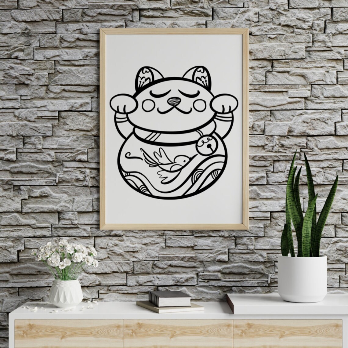 Lucky Cat Svg Maneki Neko Cat Png Cute Cat Svg Bundle Animal Svg File ...
