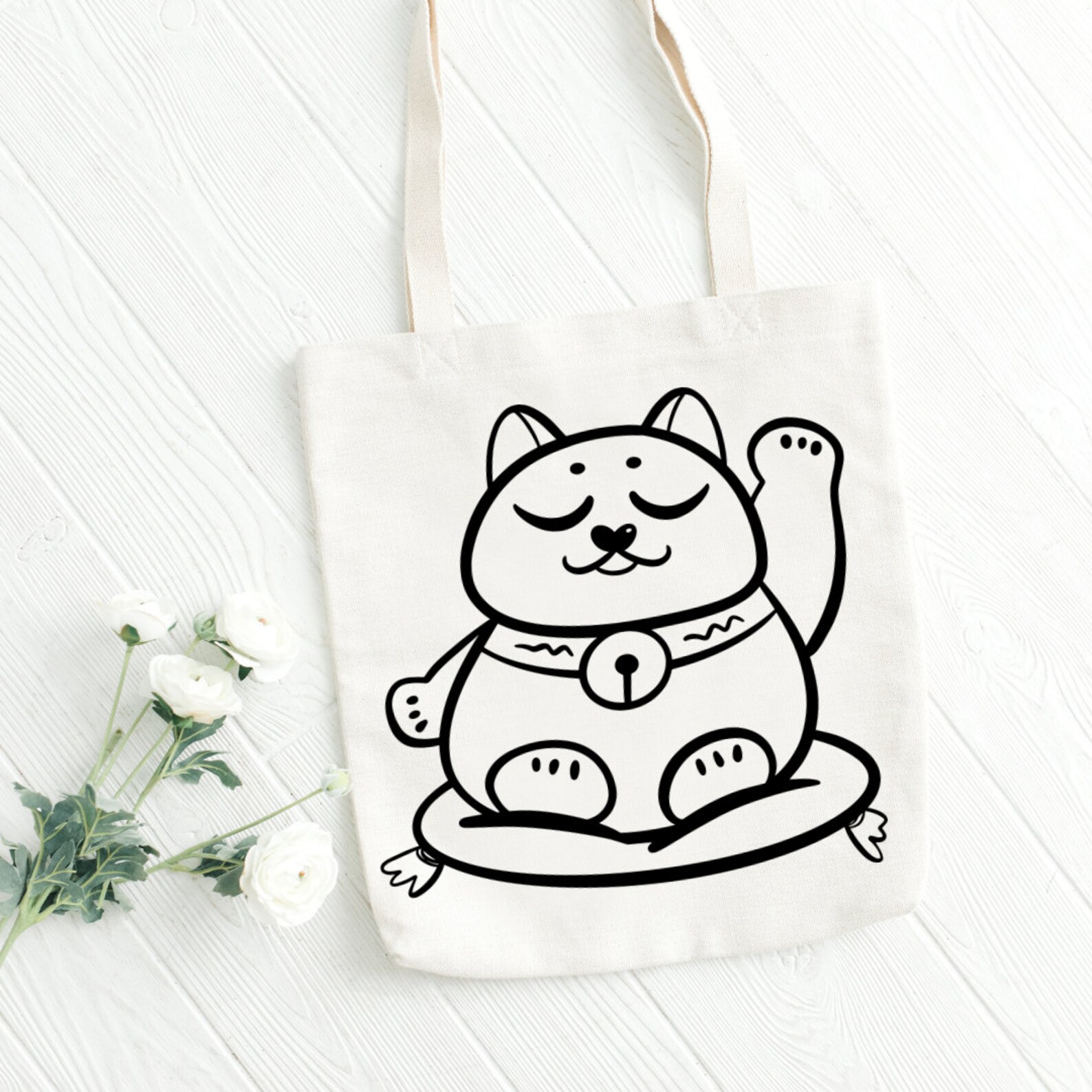 Lucky Cat Svg Maneki Neko Cat Png Cute Cat Svg Bundle Animal Svg File ...
