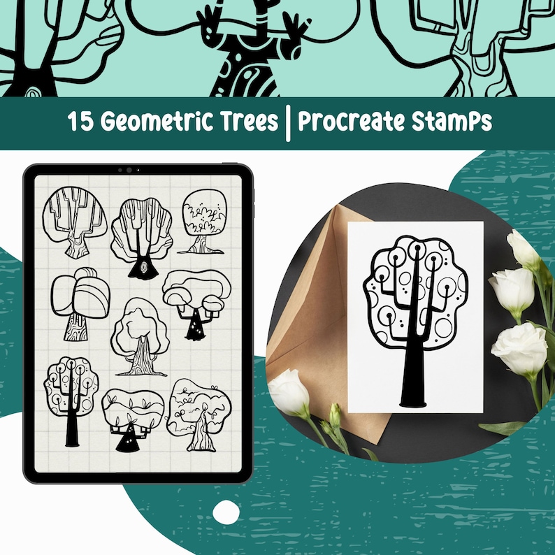 Procreate Trees Stamps Procreate Tree Brushes Procreate - Etsy