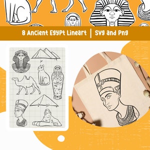 Ancient Egypt Clipart Black & White Pharaoh Svg Pyramid Png Egyptian ...