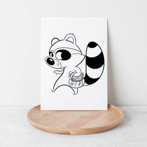Raccoon Svg Woodland Animal Clipart Woodland Animal Svg Cute Animal Svg ...