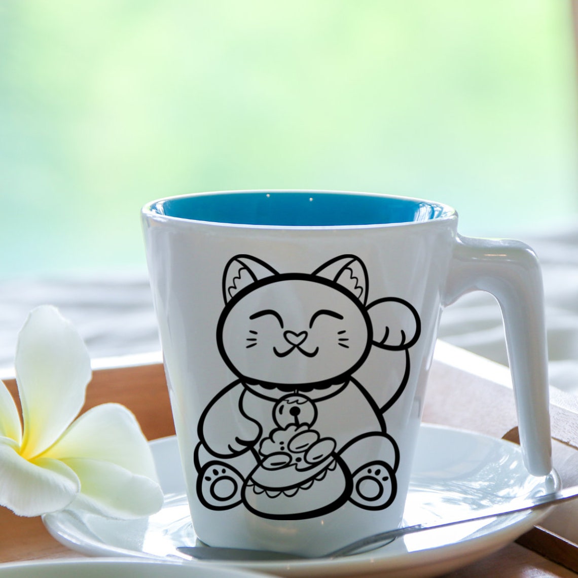 Lucky Cat Svg Maneki Neko Cat Png Cute Cat Svg Bundle Animal Svg File ...