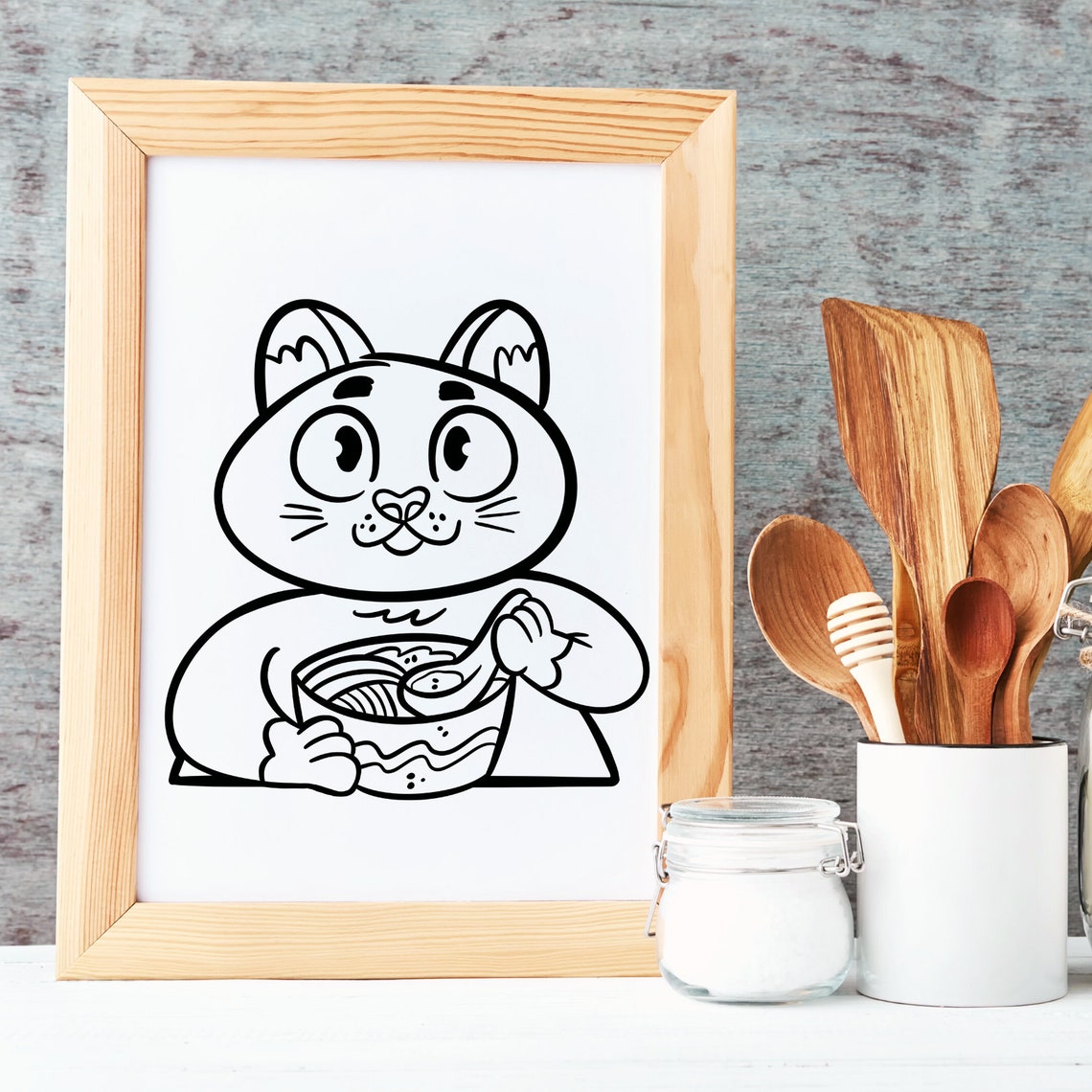 Ramen Cat Svg Cat Png Ramen Clipart Cute Cat Svg Bundle Animal Svg ...