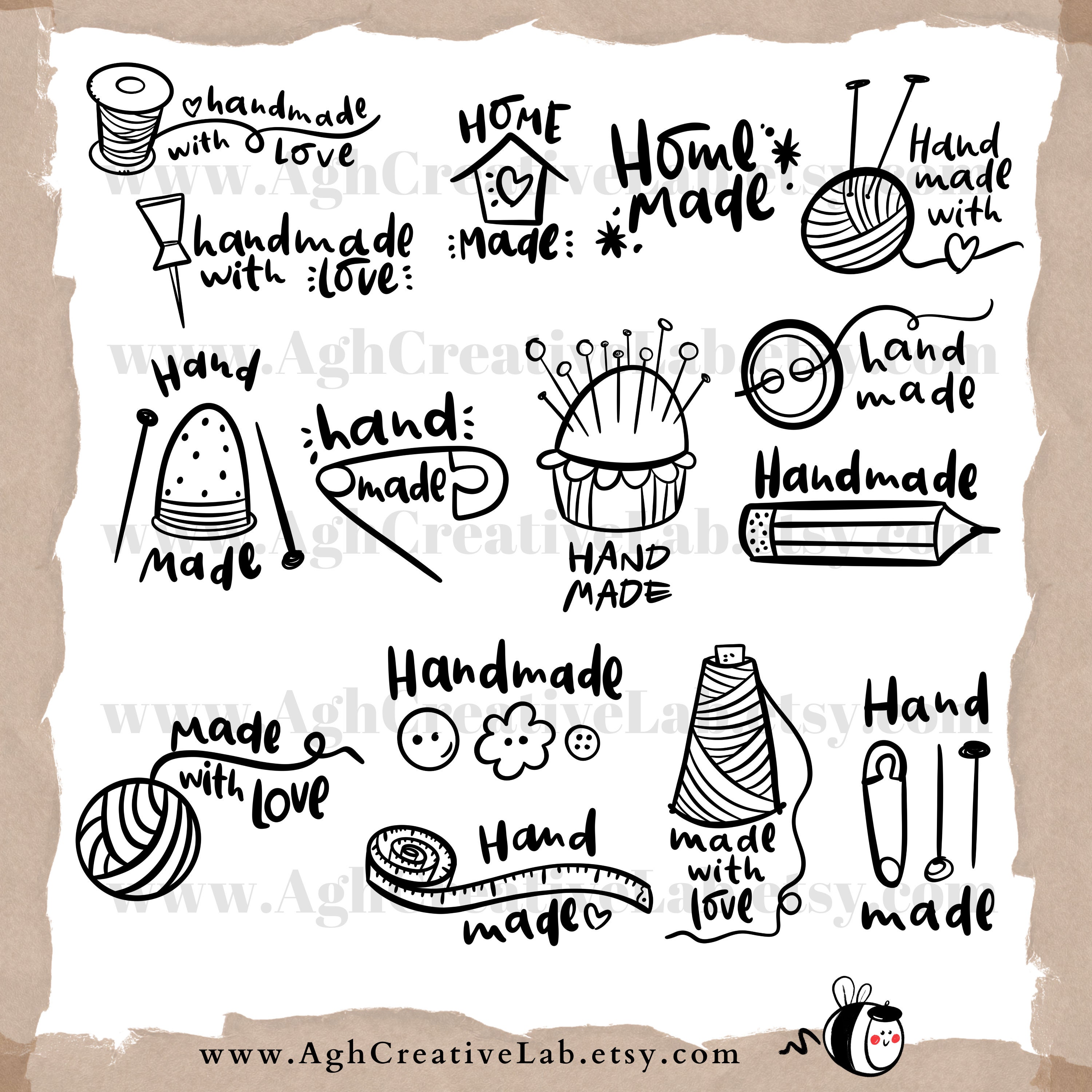 Handmade Quotes SVG Bundle: Crafting & Scrapbooking Designs (digital ...