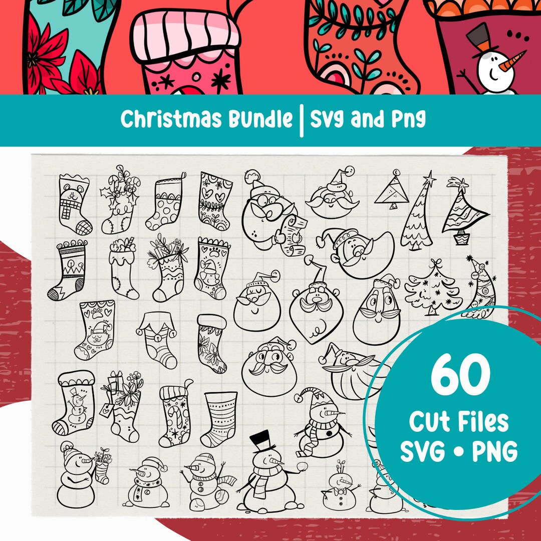 Christmas Bundle Svg Christmas Clipart Christmas Stocking Svg Bundle ...