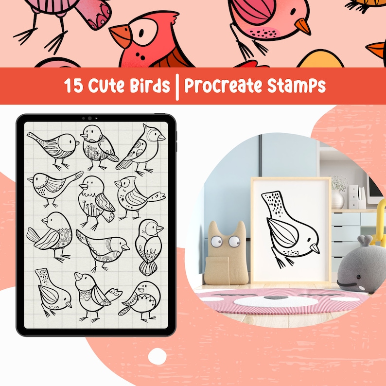 Bird Procreate Stamp Procreate Bird Procreate Brushes Stamp - Etsy
