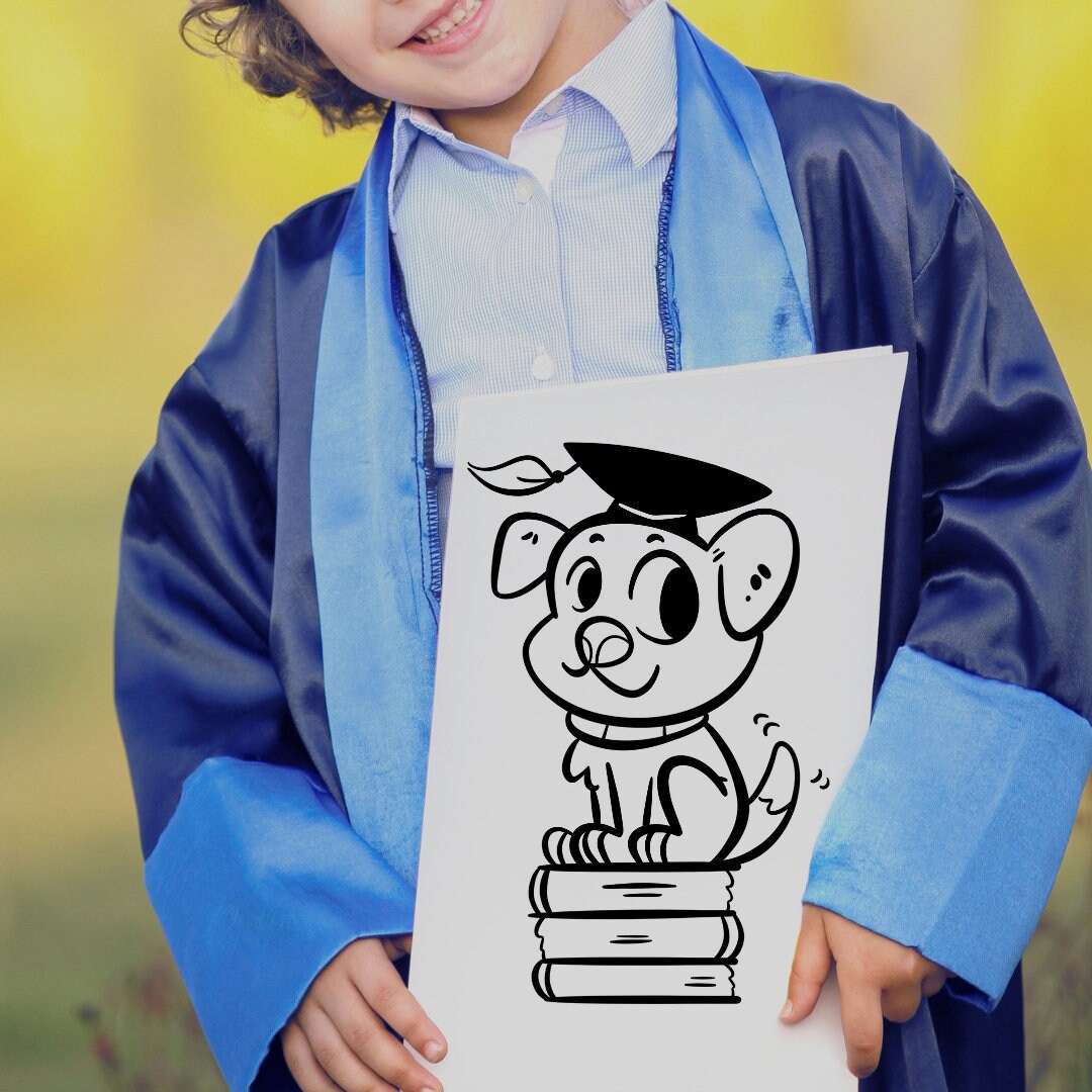 Kindergarten Graduation Dogs Svg Bundle Dog Portrait Dog PNG - Etsy