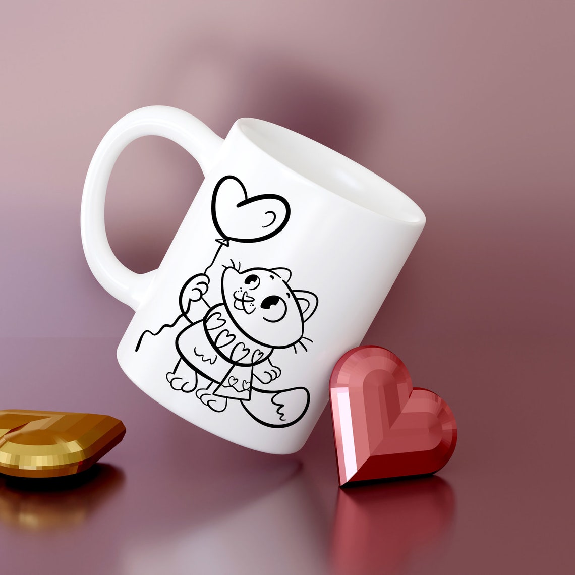 Cat Valentine Svg Cats Svg Valentines Day Svg Cat Valentine Png Cats ...