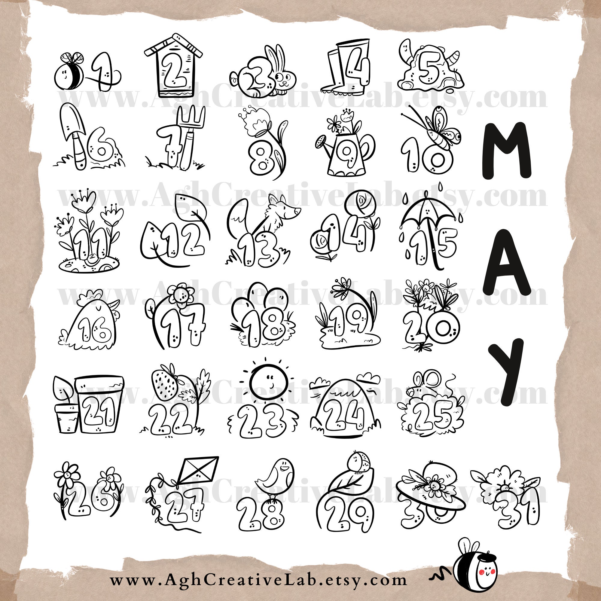 Perpetual Calendar Printable Svg Calendar Clipart Number Svg - Etsy