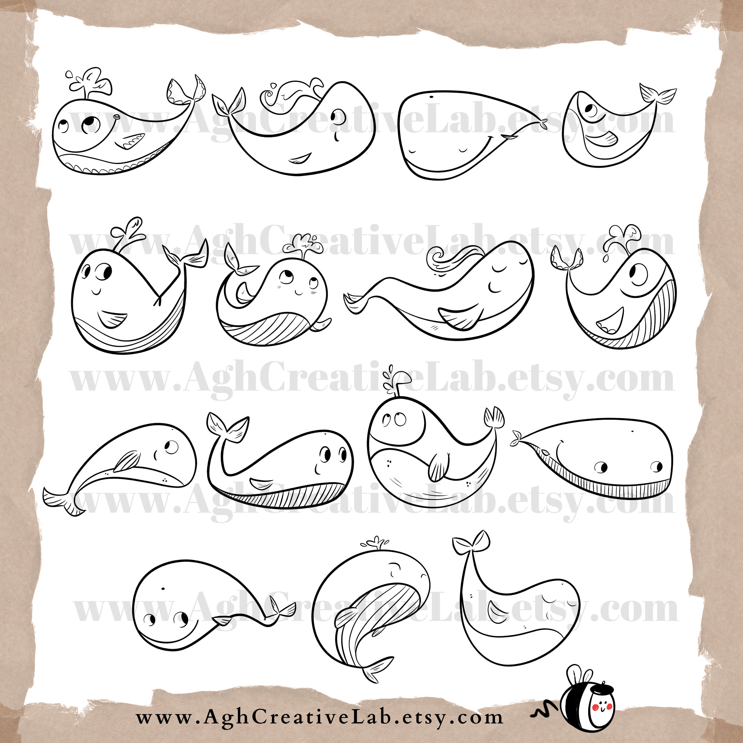 Sea Animal Svg Whale Svg Whale Art Sea Animal Clipart Marine - Etsy