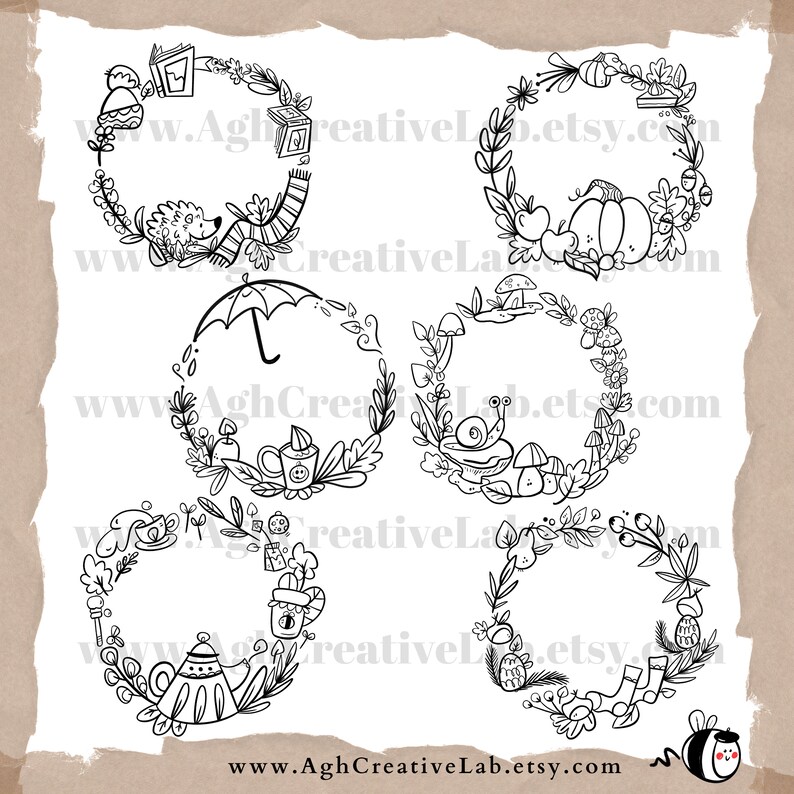 Procreate Stamp Floral Fall Procreate Brush Botanical Procreate Bundle ...