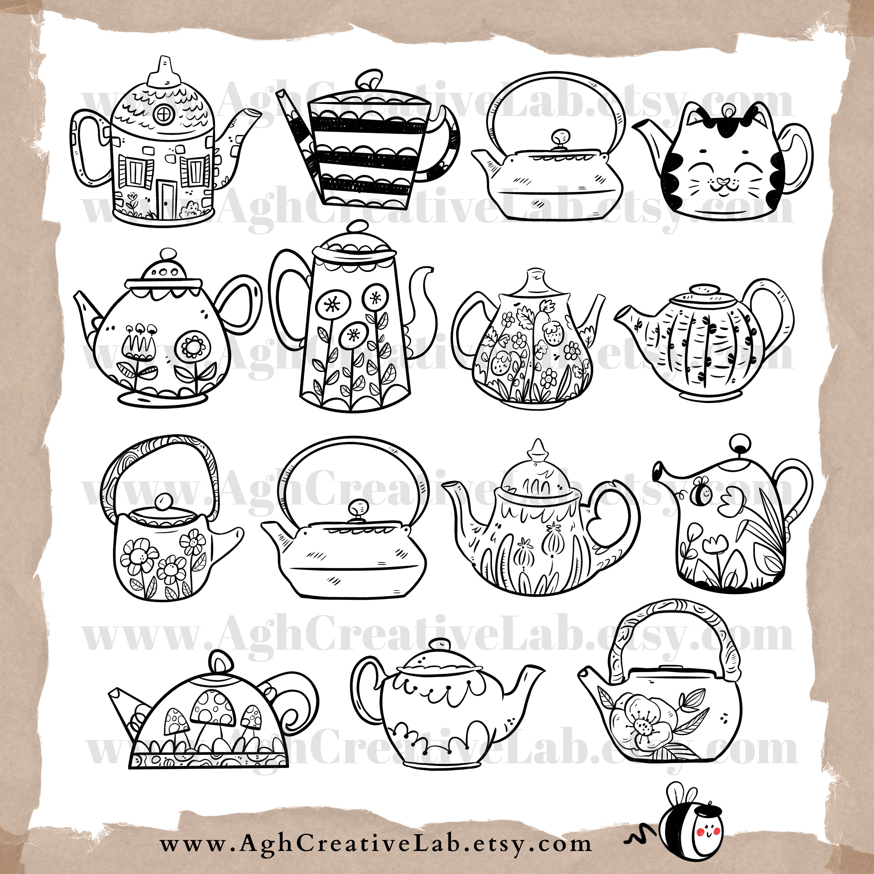 Teapots Svg Svg Bundle Tea Cup Svg Tea Svg Bundle Svg Files Digital Cut ...