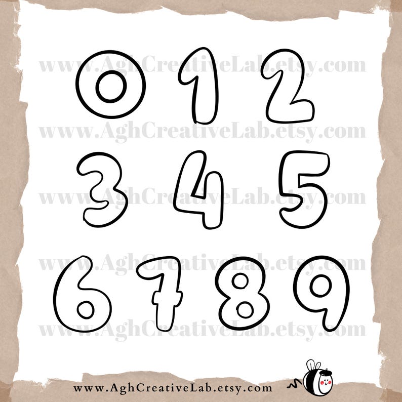 Numbers SVG and PNG Clipart for Classroom Decor or Activities, Personal ...