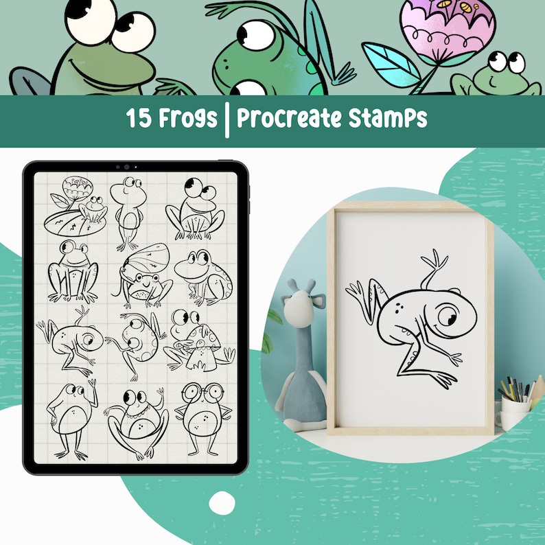 Procreate Brush Cute Frog Procreate Download iPad Download Procreate ...
