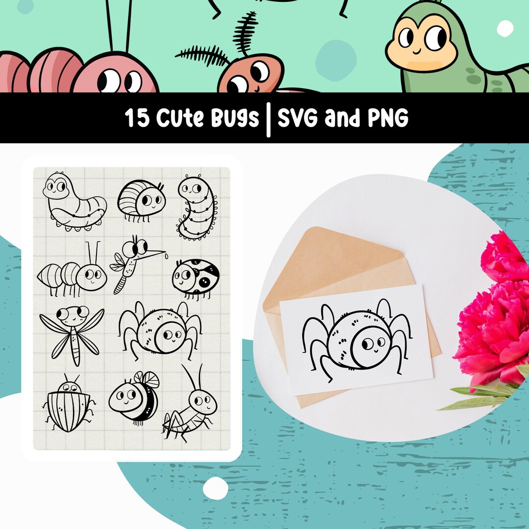 Cute Bug Svg Bundle Insect Svg Butterfly Svg File Cricut Svg Bee Svg ...