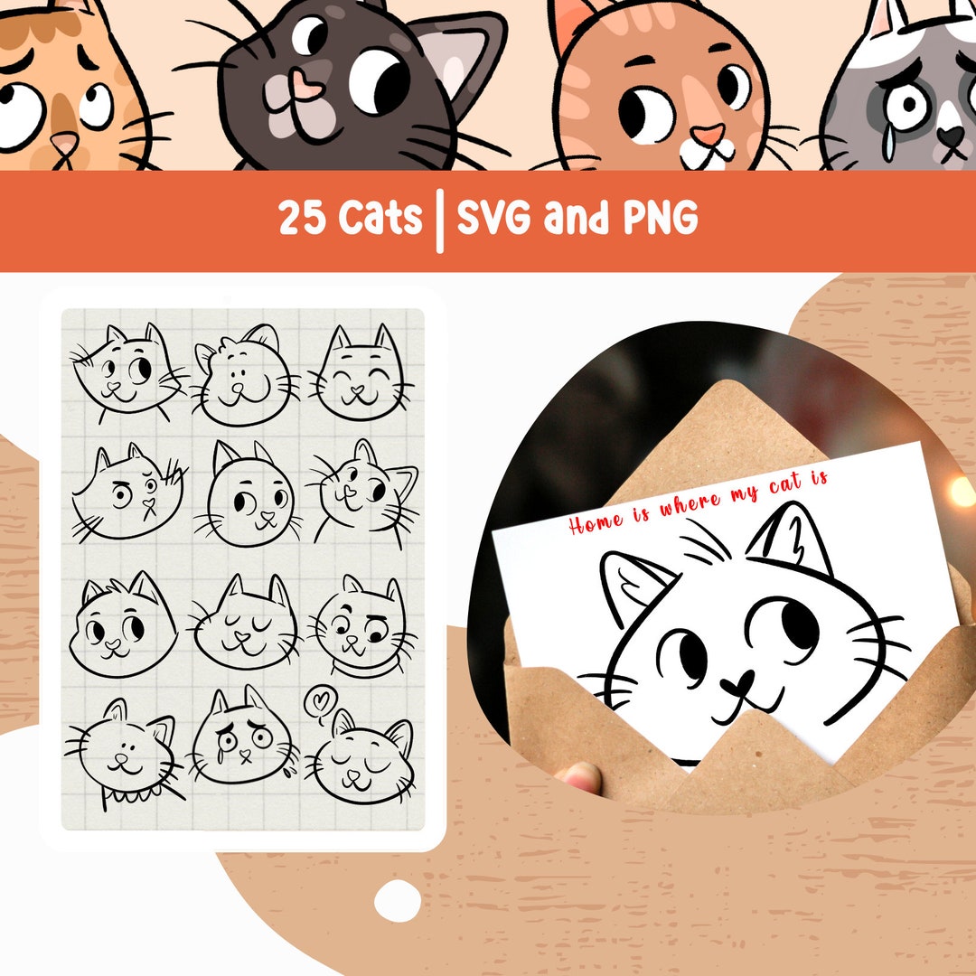 Cat SVG Cat Png Digital Download Svg Bundle Animal Svg File for Cricut ...