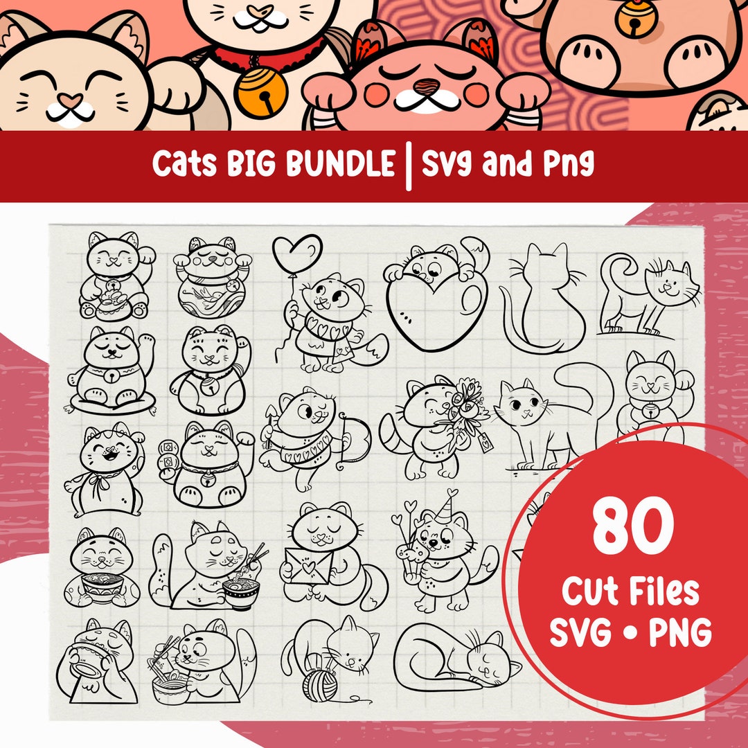 Svg File Cat Svg Bundle Svg Cut File Pet Svg Cute Cat Png Kitty Svg ...