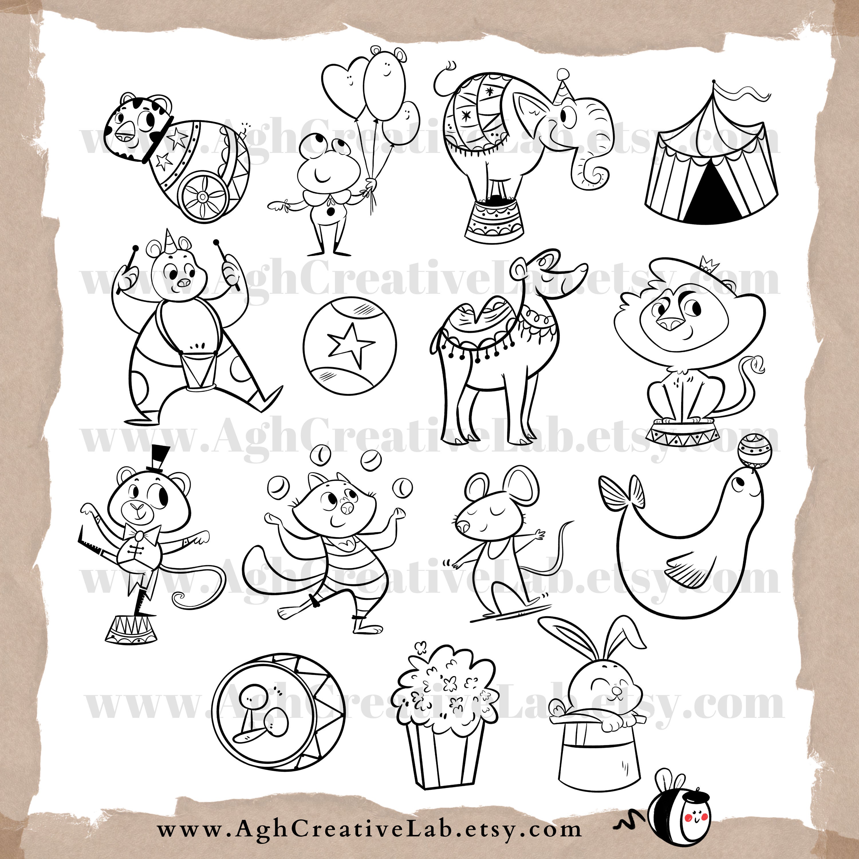 Circus Svg Bundle Circus Tent Svg Circus Clipart Digital Download Svg ...
